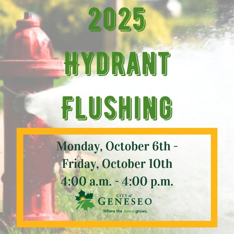Hydrant Flushing Fall 2025 - City of Geneseo, Illinois